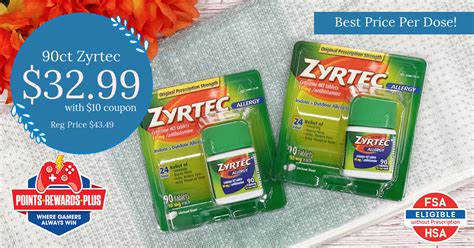 90ct Zyrtec Tablets Are As Low As 32 99 At Kroger Everyday Low Price