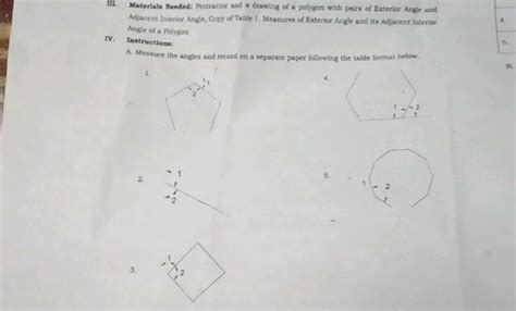 Iii Materials Needed Protractor And A Drawing Studyx