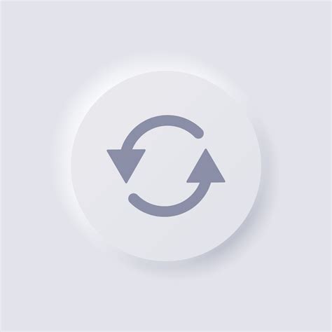 Circular Rotation Arrow Icon White Neumorphism Soft Ui Design For Web Design Application Ui