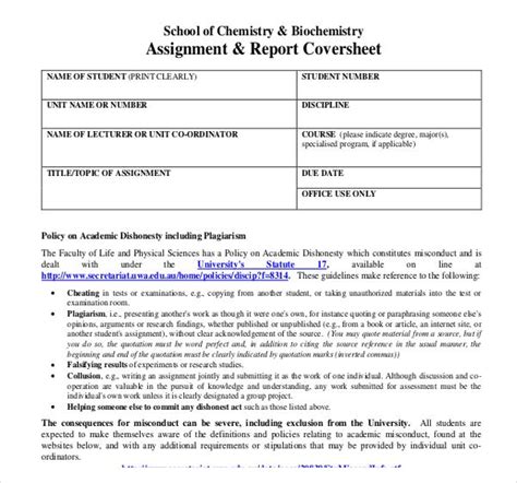 Assignment And Report Template