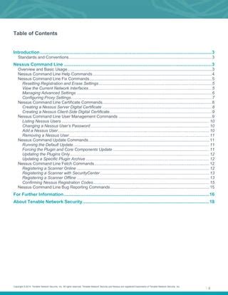 Nessus V Command Line Reference PDF