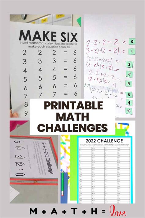 14 Free Printable Math Challenges To Enjoy Free Pdf