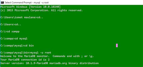 project membuat crud database mysql di command prompt pada windows part