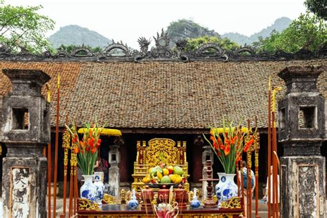 Chinese Temple Near Trang An Landscape Complex In Ninh Binh Vietnam