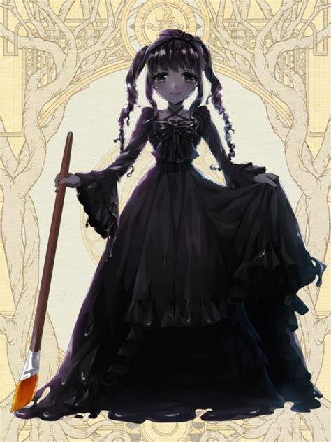 Shizuya Szy Tw Dairoku Ryouhei 1girl Apron Bell Sleeves Black Apron Black Bow Black