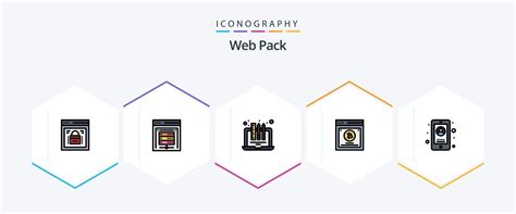 Web Pack 25 FilledLine Icon Pack Including Split Testing Comparing