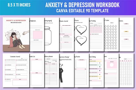 Anxiety And Depression Workbook Canva Kdp Graphic By Lavlu Creative Zone