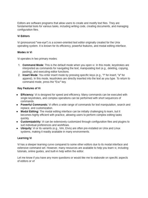 what are editors explain vi editors pdf art technology