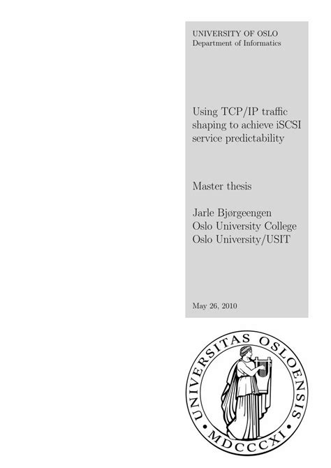 Pdf Using Tcpip Traﬃc Shaping To Achieve Iscsi Service Dokumentips