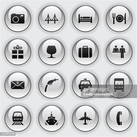 Glass Button Icons Travel High Res Vector Graphic Getty Images