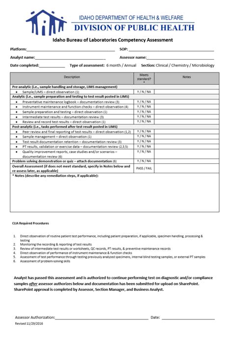 Competency Assessment Template Free Word And Excel Templates