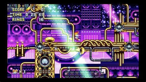 Sonic Mania Stardust Speedway Zone Act 2 Tails 1080 HD YouTube