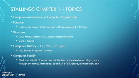 CSIT 256 Chapter Overview Stallings Ch 01 YouTube
