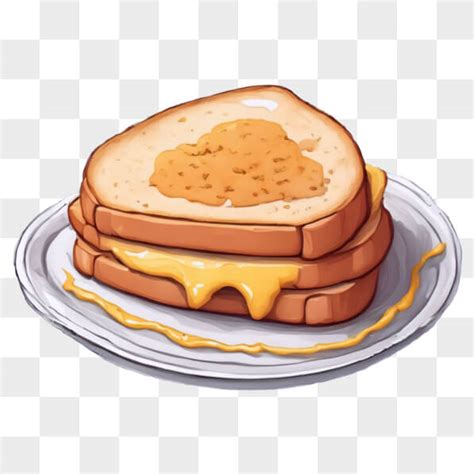 Download Melted Cheese Toast Stack Cartoons Online Creative Fabrica