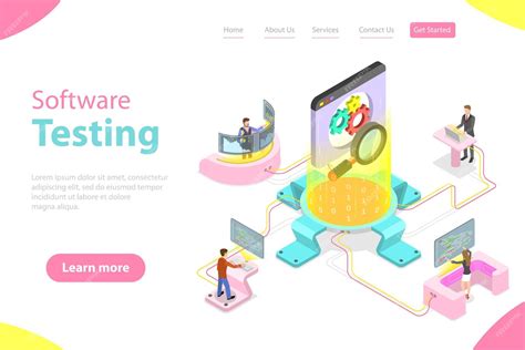 Premium Vector Isometric Flat Vector Landing Pate Template Of Software Quality Assurance Sqa