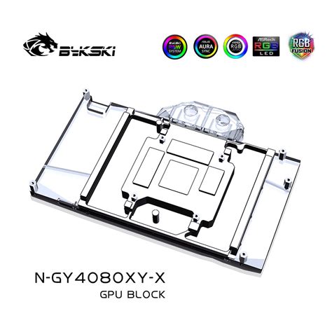 Bykski Gpu Water Block For Galax Rtx 4080 Boomstar Full Cover With Ba