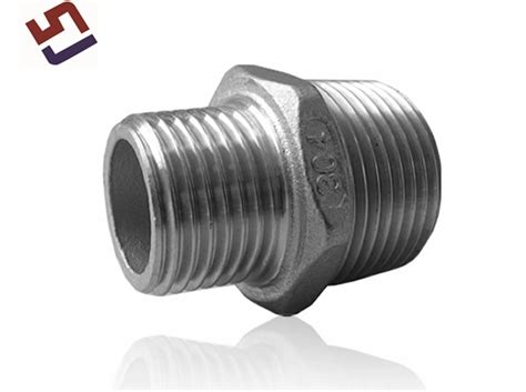 Manufacturer Supply High Quality Stainless Steel Pipe Fitting Threaded Screw Hex Hose Nipple