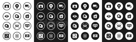 Set Credit Card With Shield System Bug Eye Scan Browser Exclamation