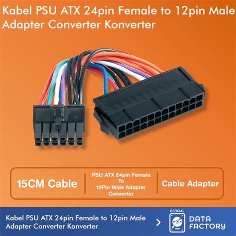 Jual Kabel Psu Atx 24pin Female To 12pin Male Adapter Converter