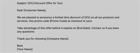 How To Write A Discount Offer Email Templates Examples And Tips Writerbuddy
