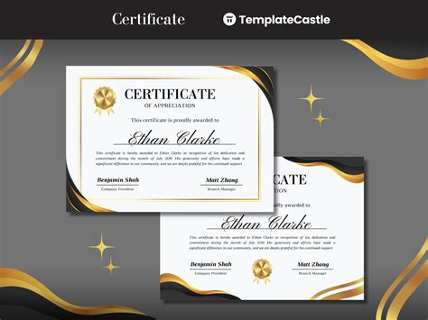 Elegant Canva Certificate Templates Editable Canva Appreciation Certif