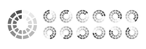 circular loading buffering icons set royalty free vector