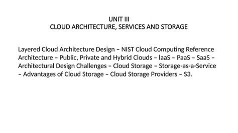 Unit3cloud Computing Cloud Architecture Services And Storage Pptx
