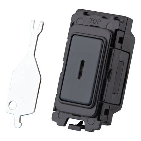 Grid Module 2 Way Key Switch Granite Blue M2 Electrical