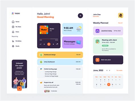 taskii task management dashboard by 300mind ui ux for 300mind on dribbble