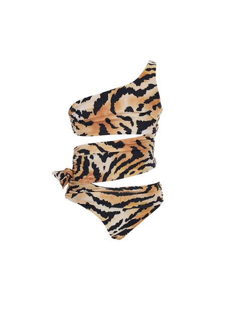 Tiger Print One Piece Swimsuit Girl Monnalisa United States
