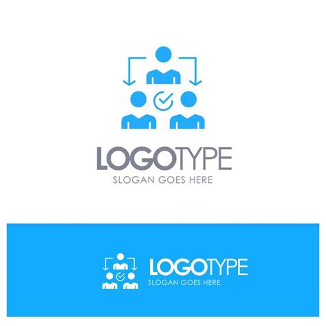 Assignment Delegate Delegating Distribution Blue Solid Logo With Place For Tagline 17971672