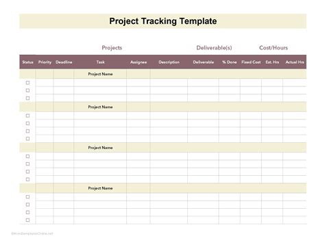 Free Project Tracker Templates For Excel Google Sheets