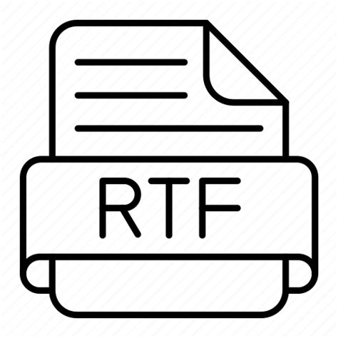 Rtf File Format Documet Page Extension Icon Download On Iconfinder
