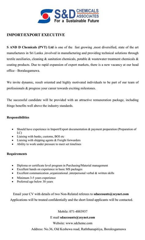 Import Export Executive