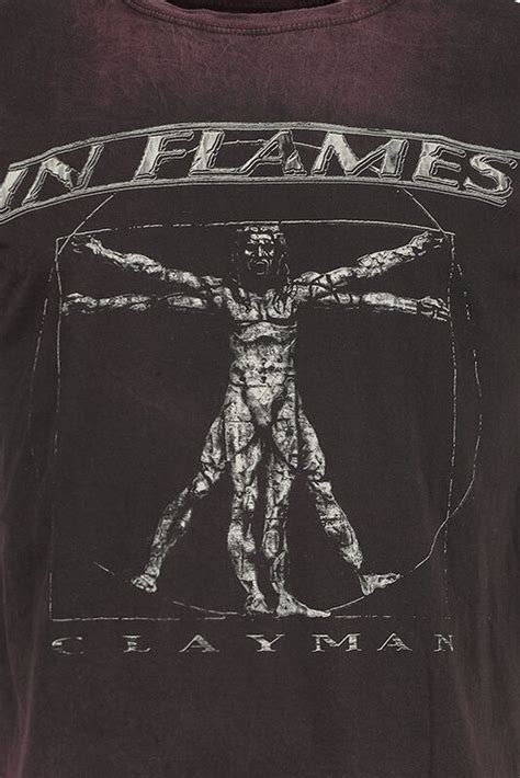 Clayman Vitruvian In Flames T Shirt Emp
