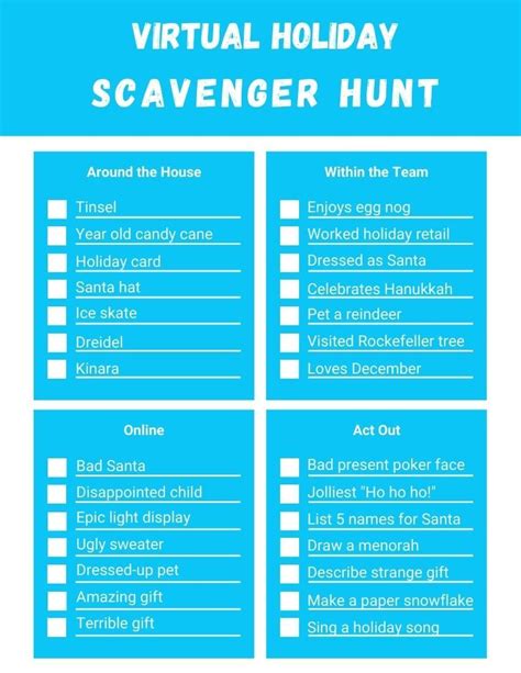 Virtual Scavenger Hunt Ideas Sample Lists Artofit
