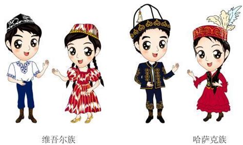 维族尔族简笔画彩色 简笔画图片大全 普车都