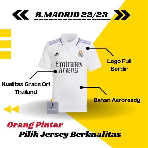 Jual Jersey Real Madrid Home 2022 2023 Grade Ori Import Baju Sepak Bola