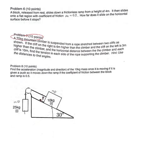 Solved Problem 6 10 Points A Block Released From Rest Chegg