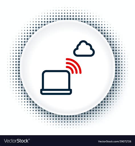Line Network Cloud Connection Icon Isolated Vector Image