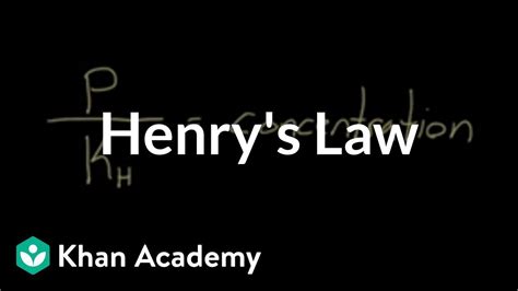 Henrys Law Respiratory System Physiology Nclex Rn Khan Academy