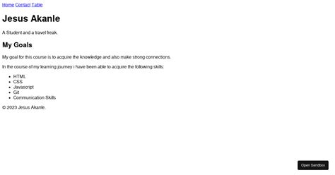 Jesus Akanle DCTP Codesandbox