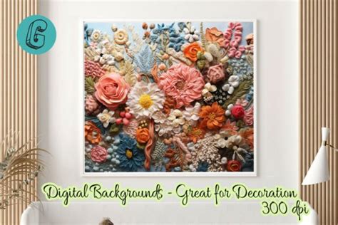 Boho Wild Flowers Macrame Background 20 Graphic By Glamour · Creative
