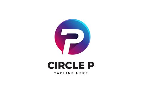 Initials P Logo With Circle Shape Style Graphic By Blacksweet