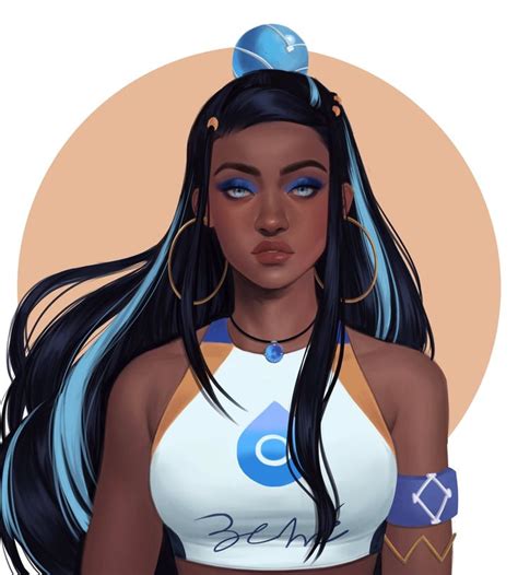 An Animated Image Of A Woman With Long Black Hair And Blue Eyes