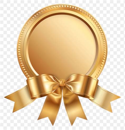 Download Premium Png Of Png Gradient Gold Ribbon Award Badge Icon Appliance Device Trophy By