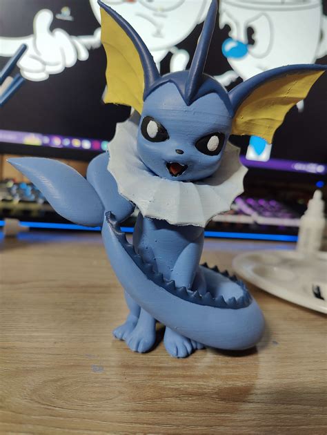 3d Printing Vaporeon Eevee Evolution PokÉmon Figurine 3d Print