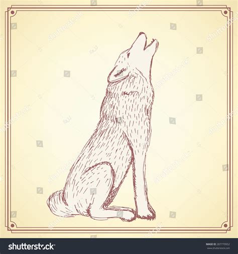 Easy Howling Wolf Drawings