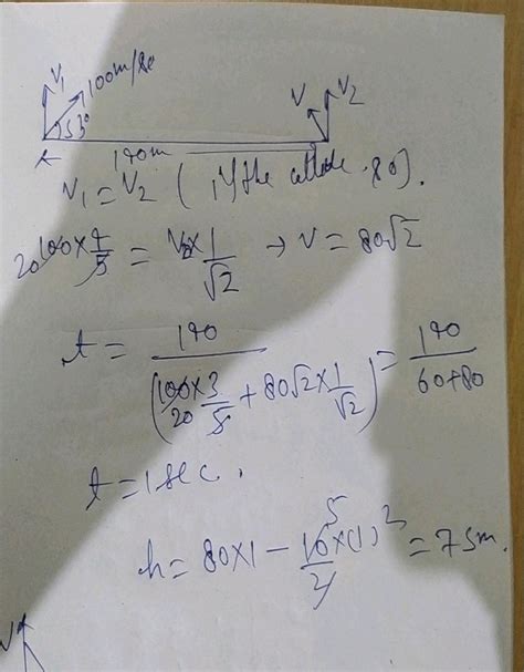Two Particles A And B Are Projected Simultaneously In The Direction