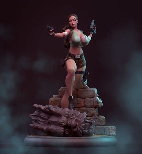 Lara Croft Stl 3d Model 3d Printable Cgtrader